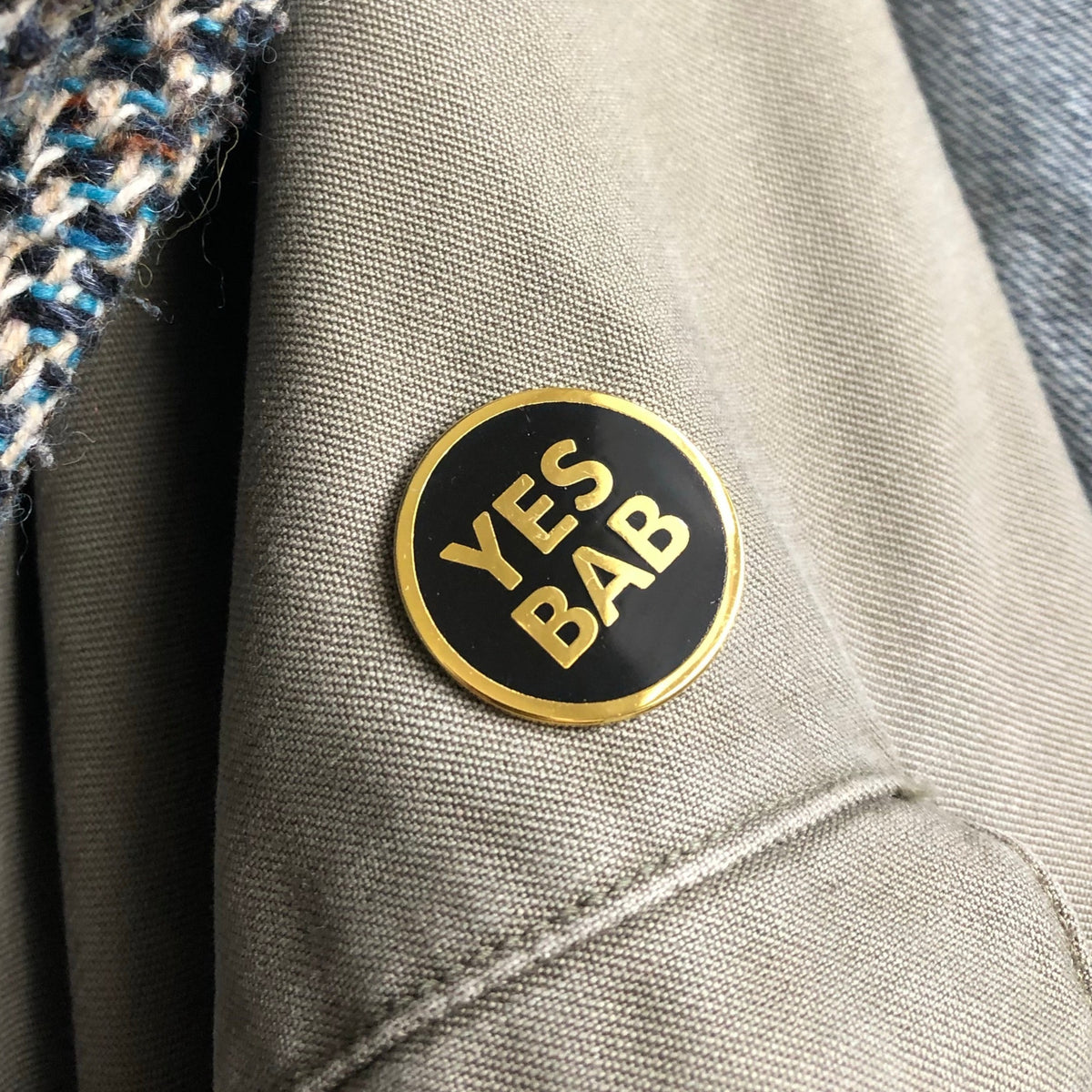 YES BAB black enamel pin – Punks & Chancers